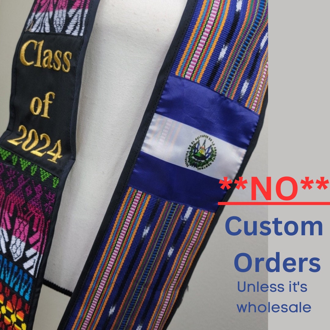 Salvadoran Graduation Sash, Central American Sash, Proud Salvadoran ...
