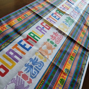 Guatemalan TABLE RUNNER, Latin Textiles, RAINBOW Table Runner ...