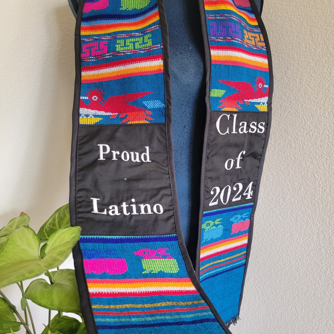 NOT CUSTOMIZABLE, Proud Latino Graduation Stole, Central American SASH ...
