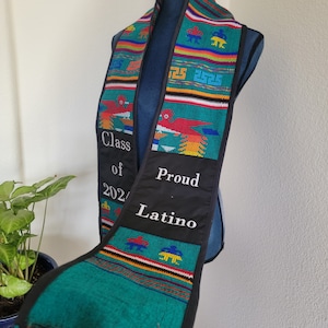 NOT CUSTOMIZABLE, Proud Latino Graduation Stole, Central American SASH ...