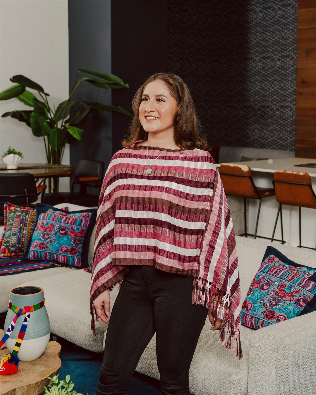 Shades of Pink Poncho, Pink Cover Up, Light Weight Poncho, Soft Pink ...