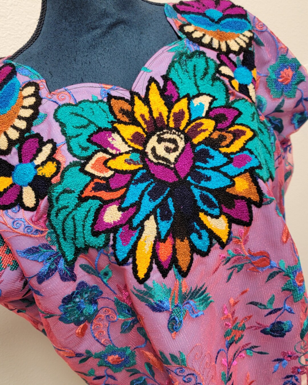 NEW L to 2X Guatemala Hand Embroidered Top, Mayan Fabric Top, Handwoven ...