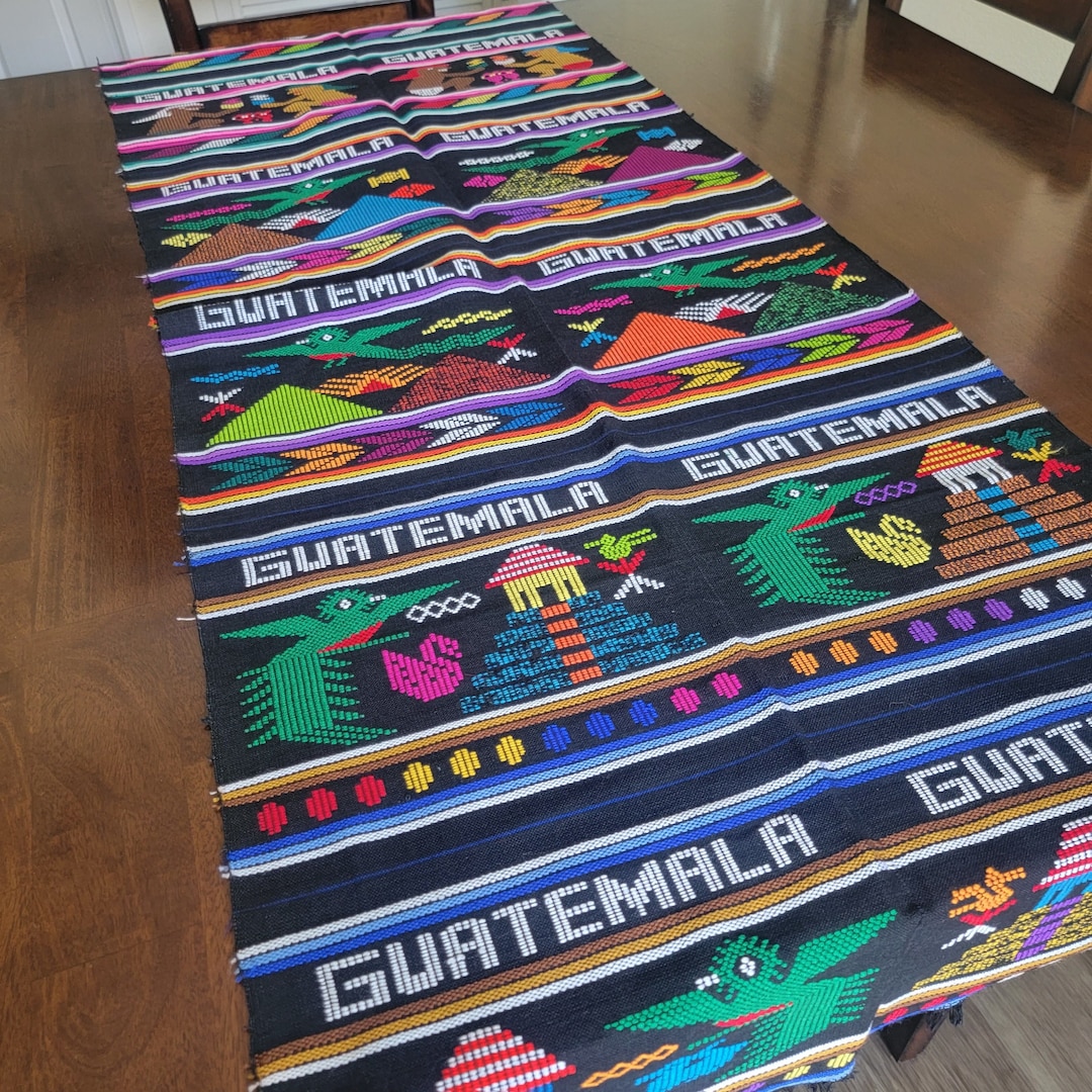 El Quetzal Table Runner, Quetzal Decor, Guatemalan Textile, El Quetzal ...