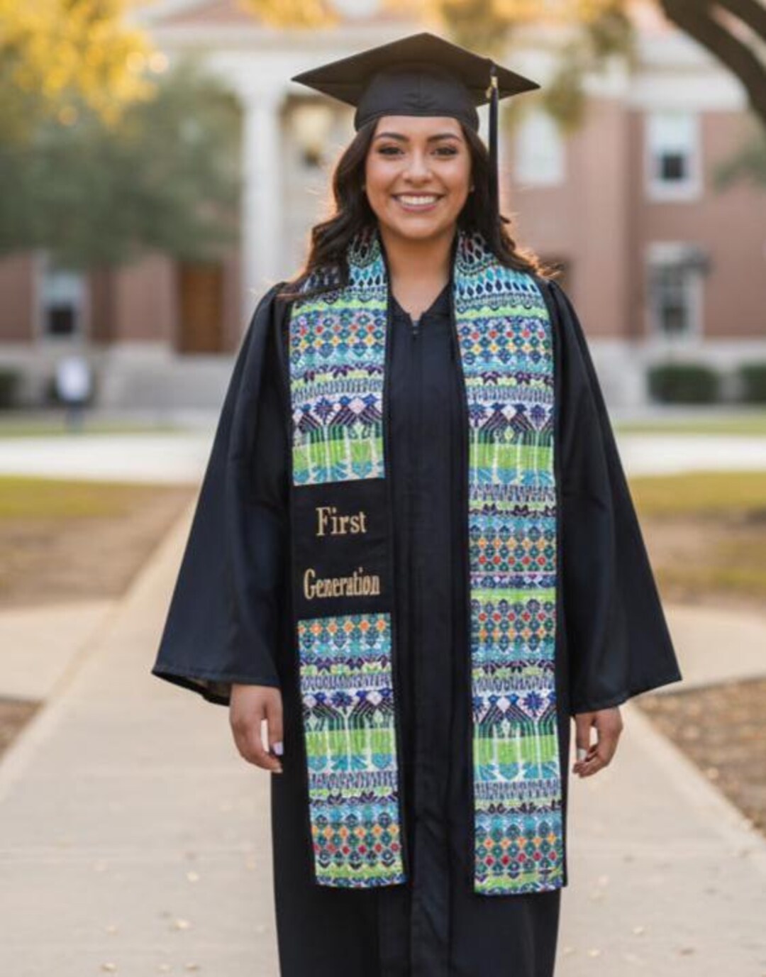First Generation Graduation Sash: Handwoven Latin Scarf, Class of 2026 ...