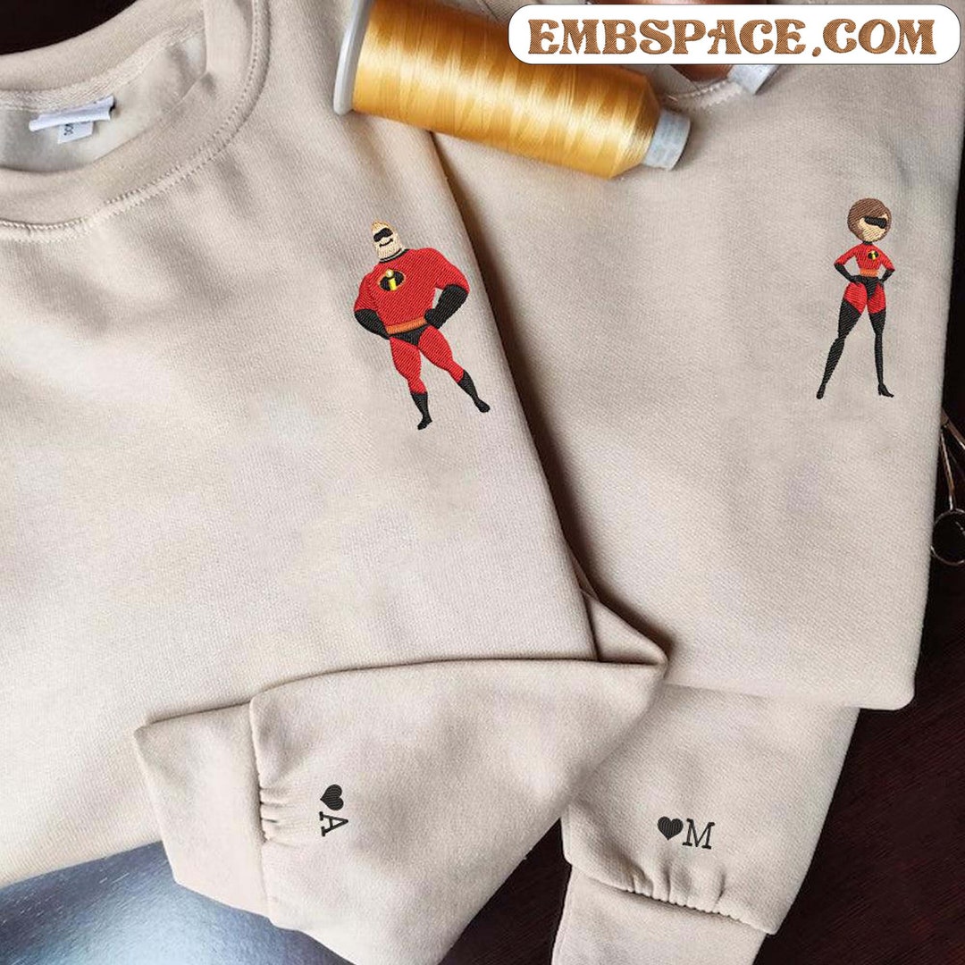 Mr. Incredible and Elastigirl Embroidery Sweatshirt, the Incredibles ...