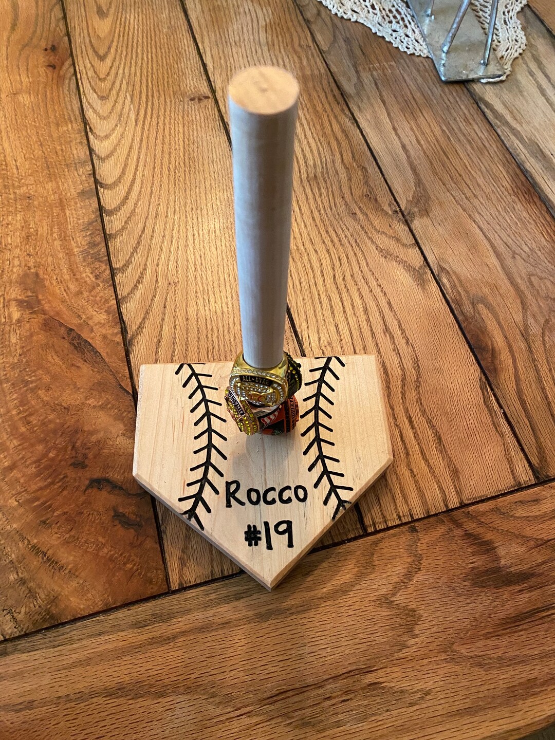 Personalize Softball/baseball Ring Display- Baseball, Trophy Display ...