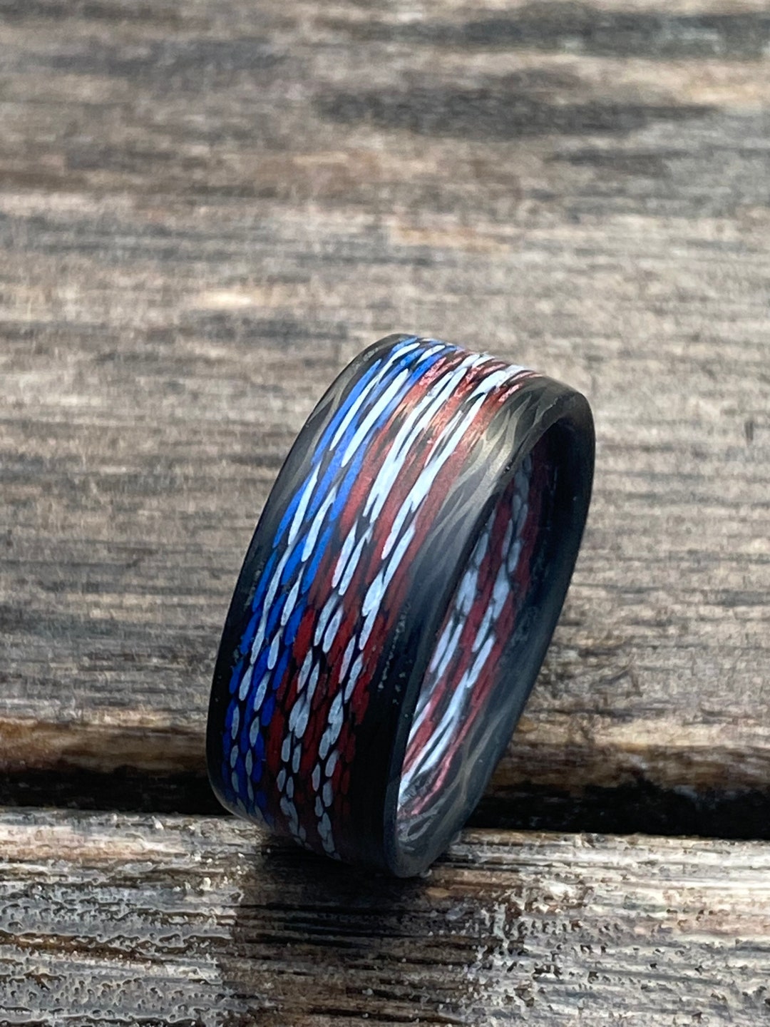 American Flag Carbon Fiber Ring- Independence, America, Military ...