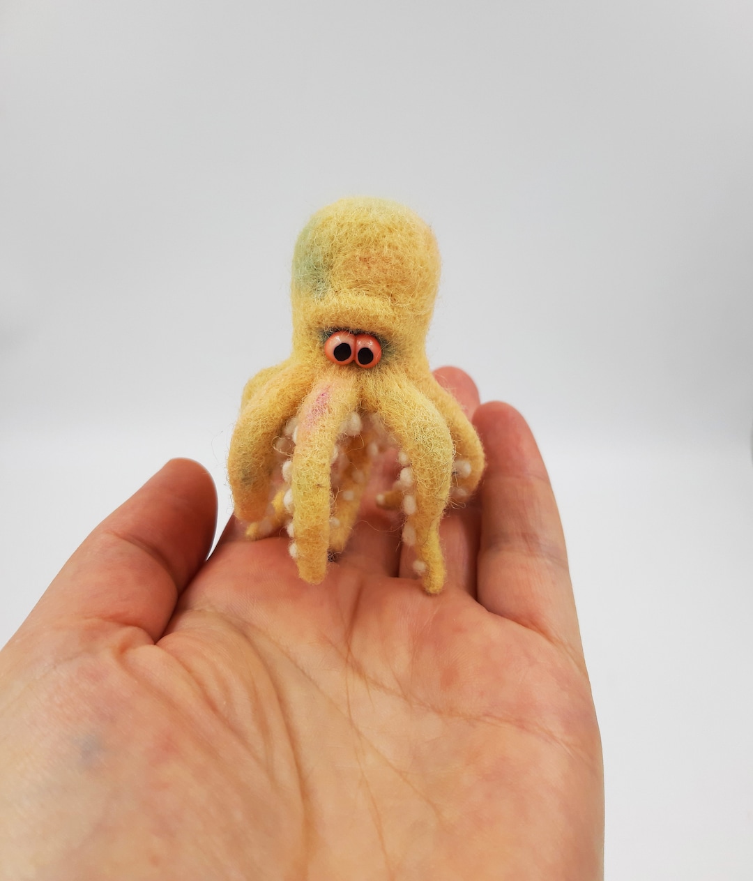 Needle Felted Octopus Artist Wool Miniature Sculpture - Etsy