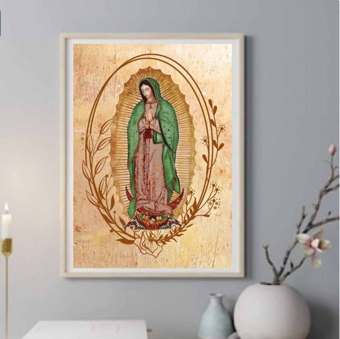 Virgen De Guadalupe, Replica Madonna of Guadalupe, Poster Size A4 ...