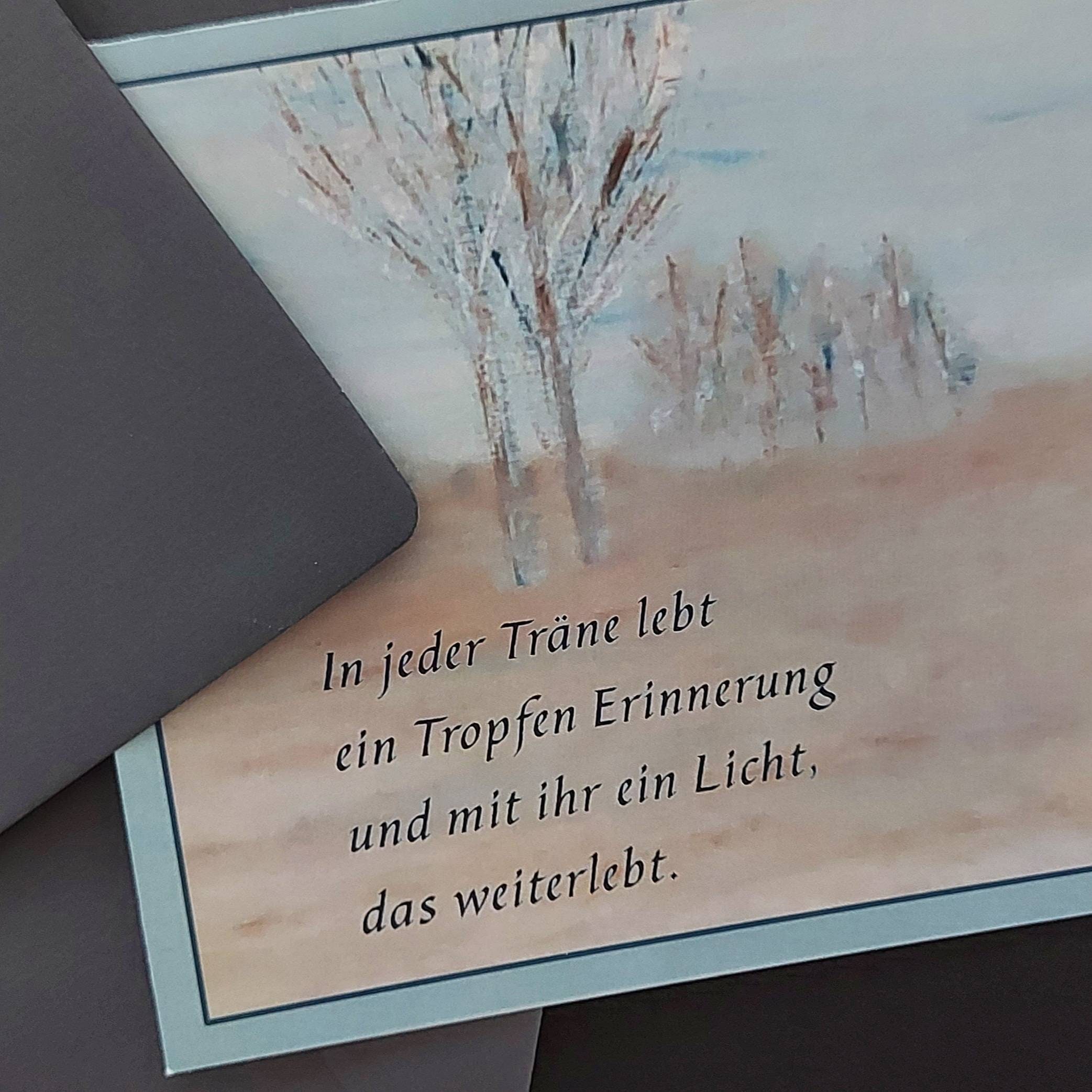 Abschied, Trauer, Beileid, Abschiedskarte, Beileidskarte, Gr. ca. 17 x ...