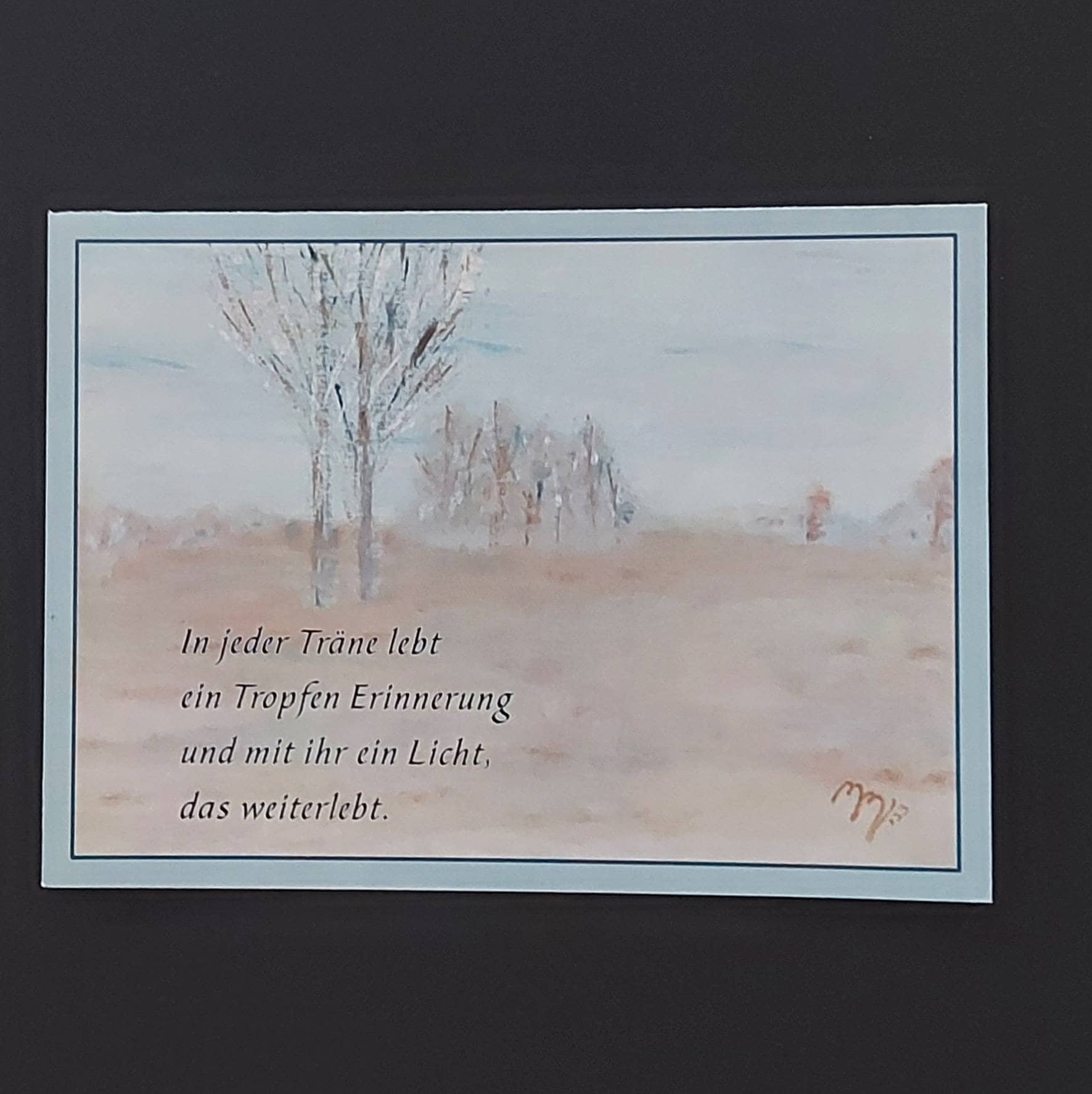 German text condolence card size approx farewell card 17 x 12 cm with ...