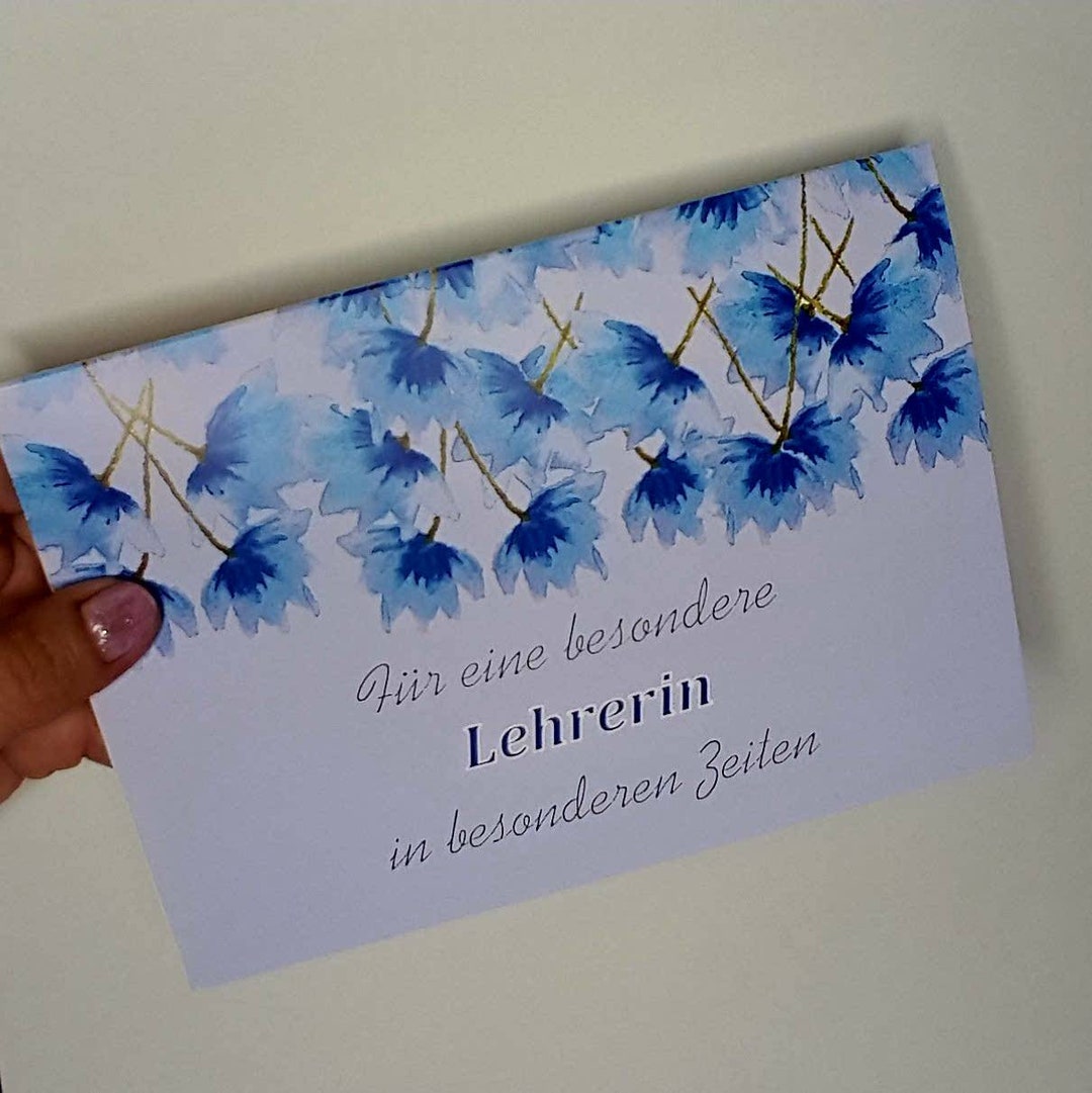 Abschied Geschenk Lehrerin, Schulabschluss, Karte, Für eine besondere ...