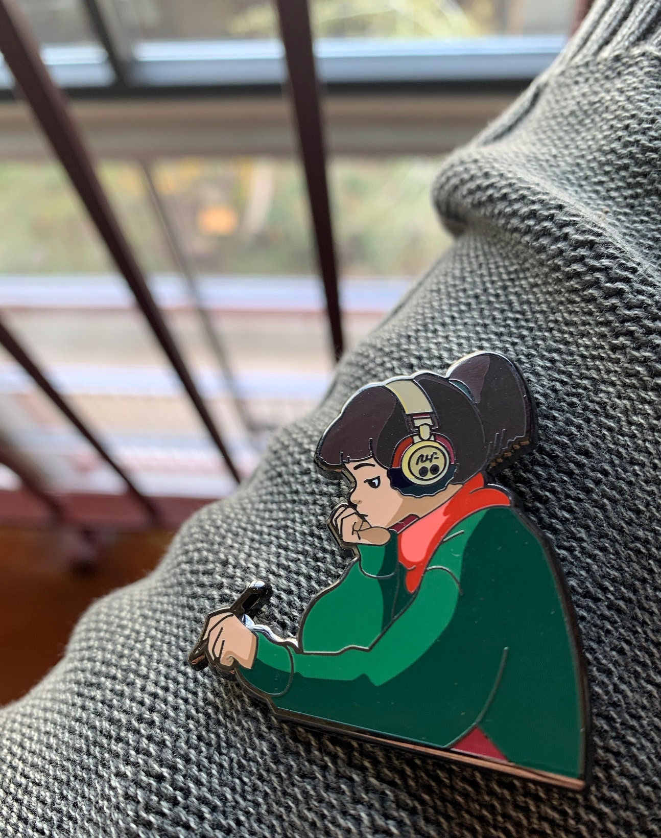 Lo-fi Study Girl Enamel Pin Hat / Backpack / Jacket Chill - Etsy