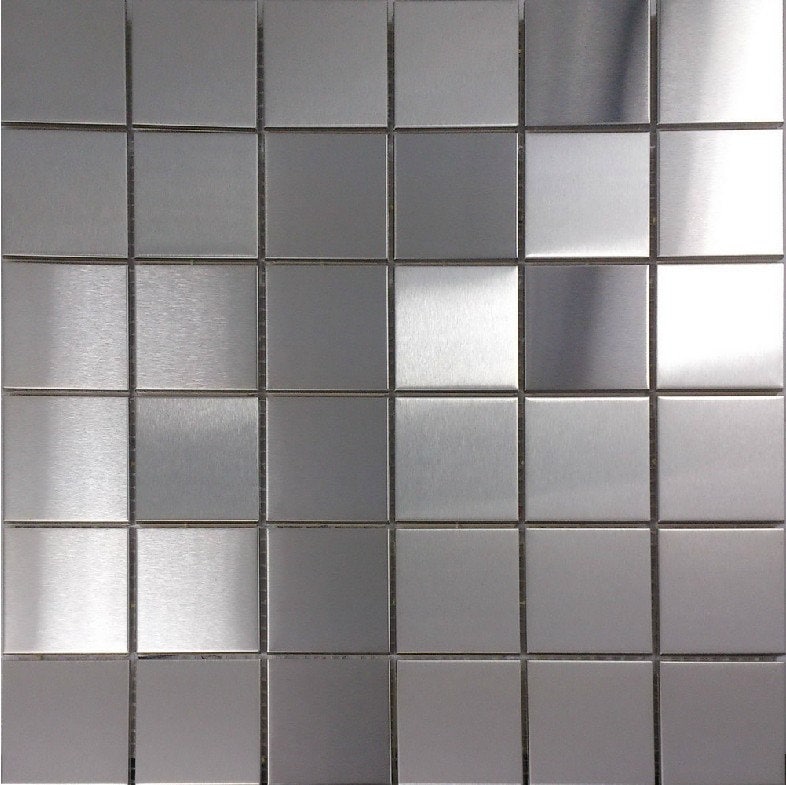 Brush Silver Metallic Mosaic Wall Tiles Backsplash SMMT030 - Etsy