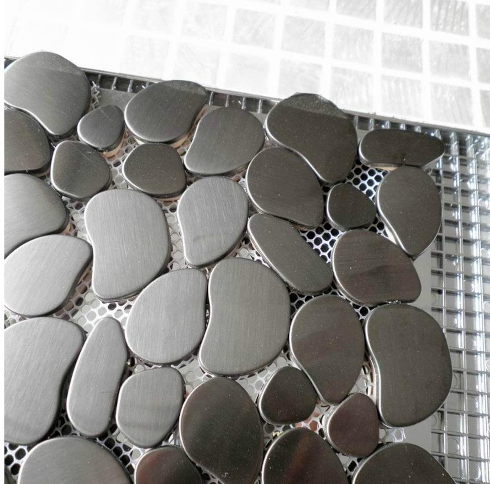 Silver Metal Mosaic Tile SMMT001 Brushed Silver Stainless - Etsy