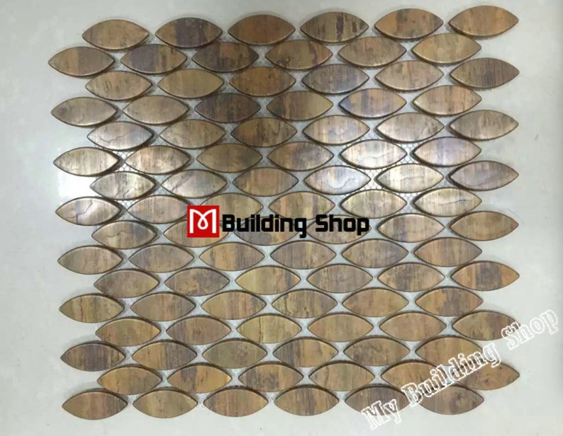 3D Metal Mosaic Kitchen Wall Tile Backsplash SMMT070 Copper - Etsy