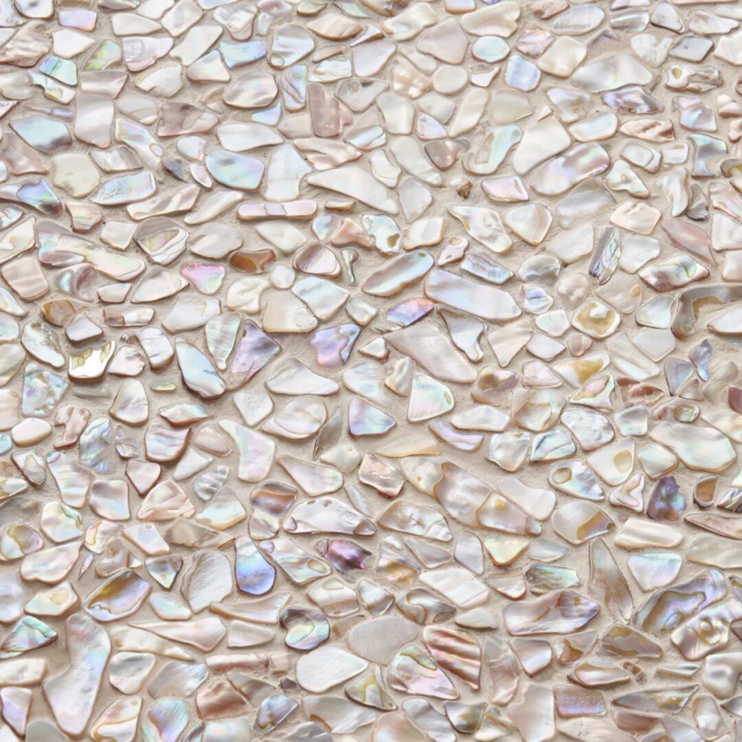 Handmade Pearl Pebbles Shell Mosaic Mother of Pearl Wall Backsplash ...
