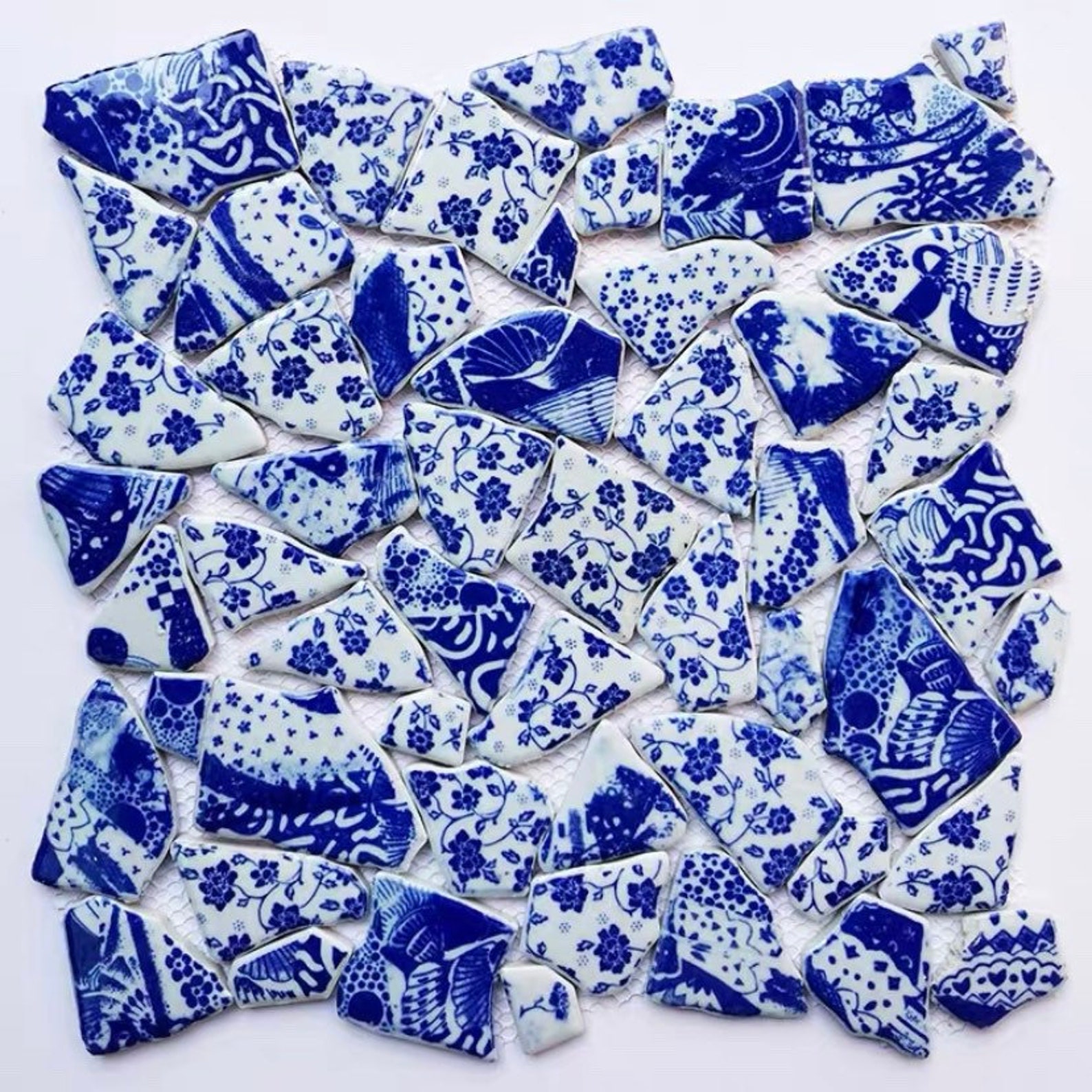 Chinese White Blue Porcelain Mosaic Wall Tiles Backsplash PCMTYHS11 ...