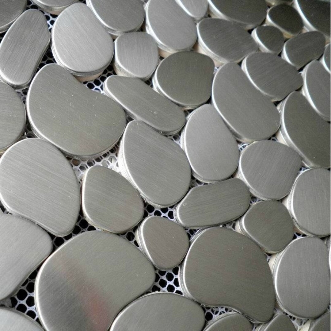 Silver Metal Mosaic Tile SMMT001 Brushed Silver Stainless - Etsy