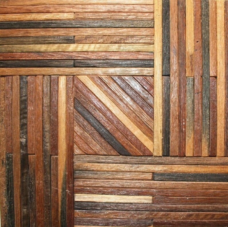 Ancient Boat Natural Wood Mosaic Tile NWMT038 Strip Wood - Etsy