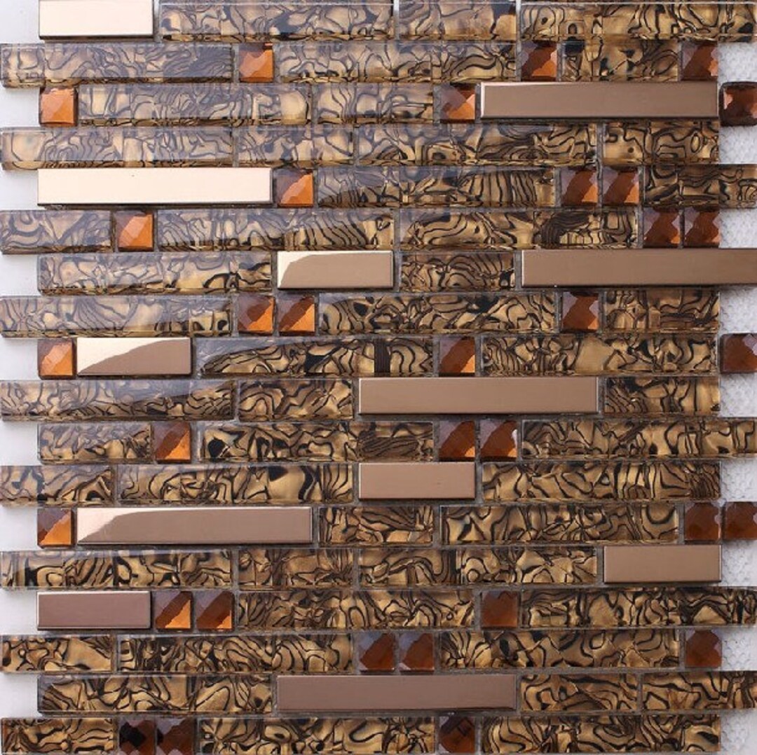 Glass Mosaic Kitchen Backsplash Tile SSMT071 Bathroom Tiles - Etsy