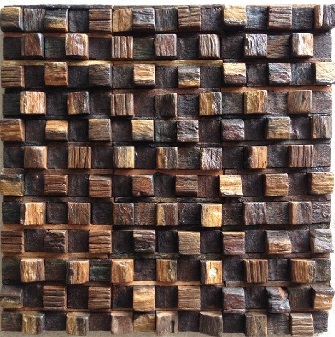 Natural Wood Mosaic Tile NWMT041 Wood Mosaics Kitchen - Etsy