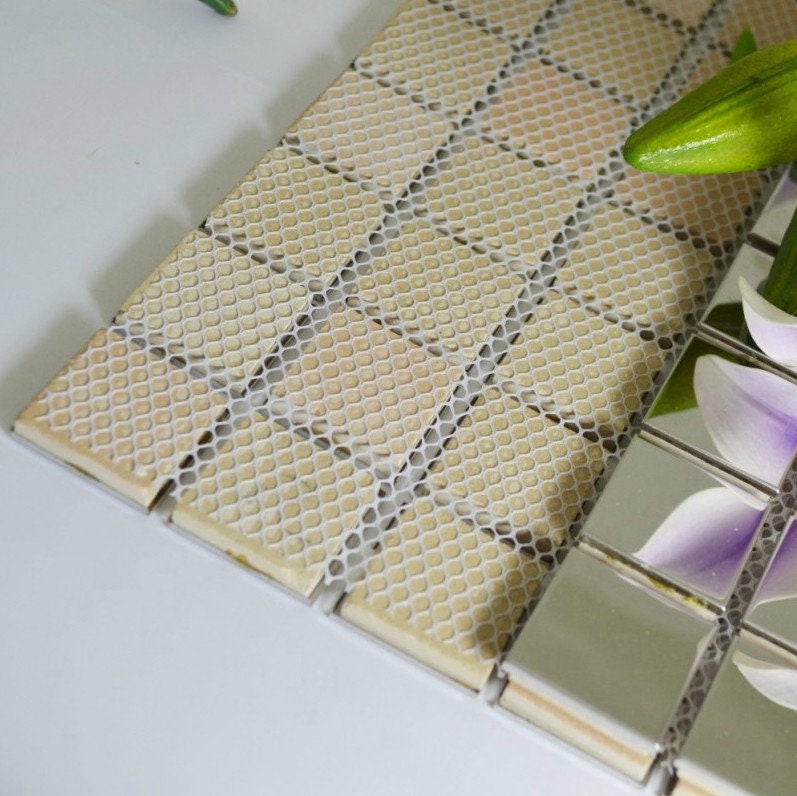 Glossy Silver Metal Mosaic Kitchen Backsplash Tile SMMT003 - Etsy