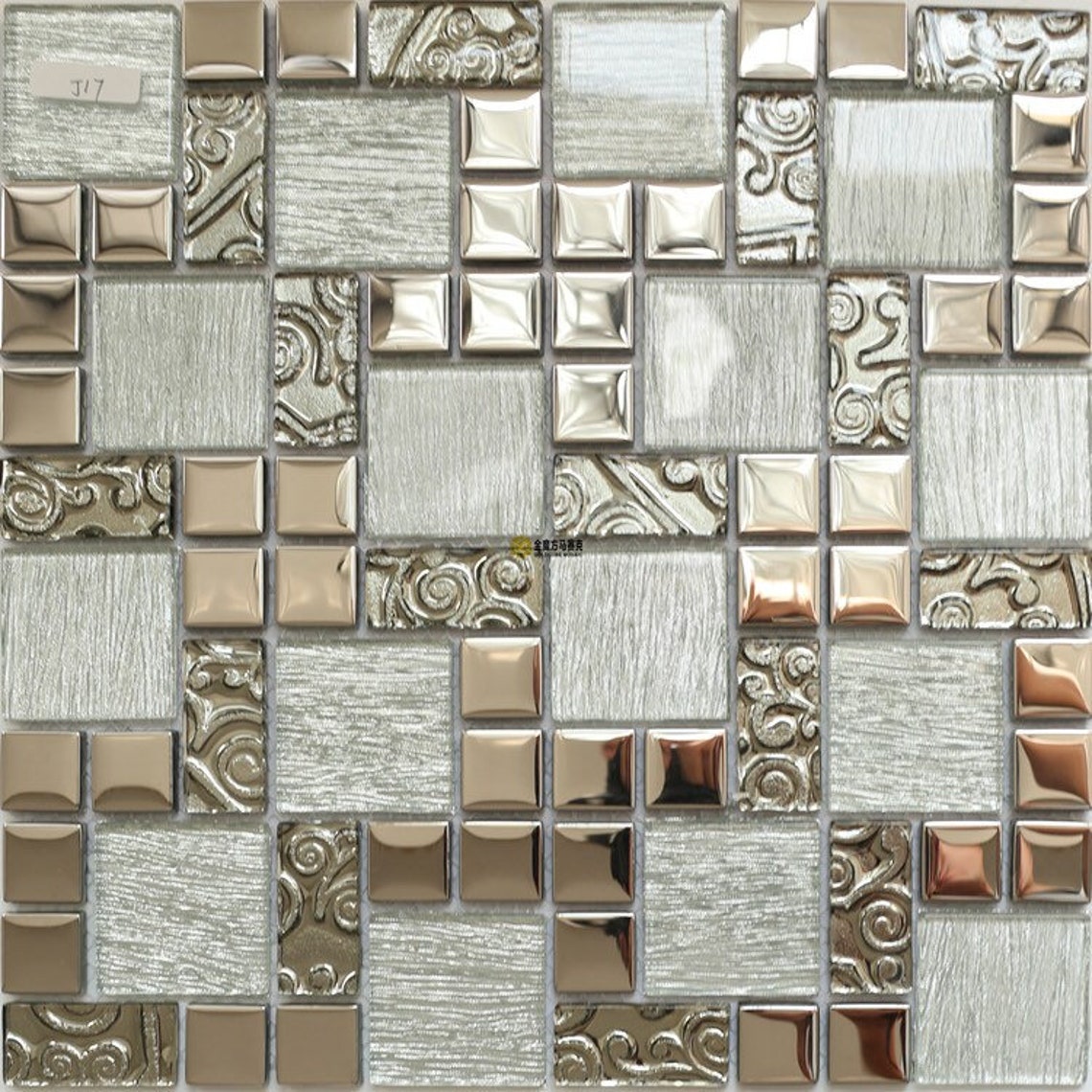 Crystal White Glass Mosaic Backsplash Tile JMFGT002 - Etsy