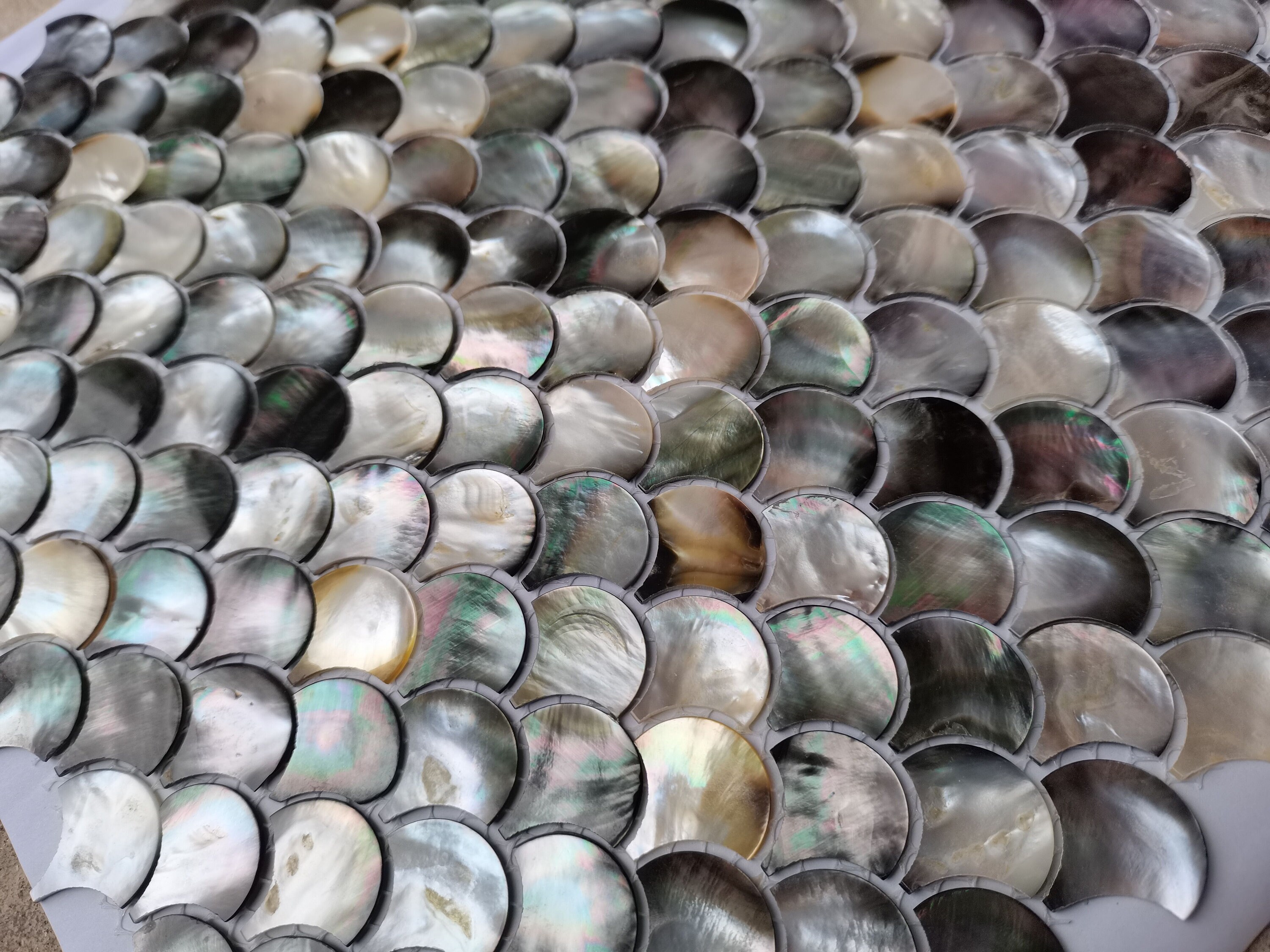 2mm Thickness Fish Scale Black Lip Shell Mosaic Mother of - Etsy