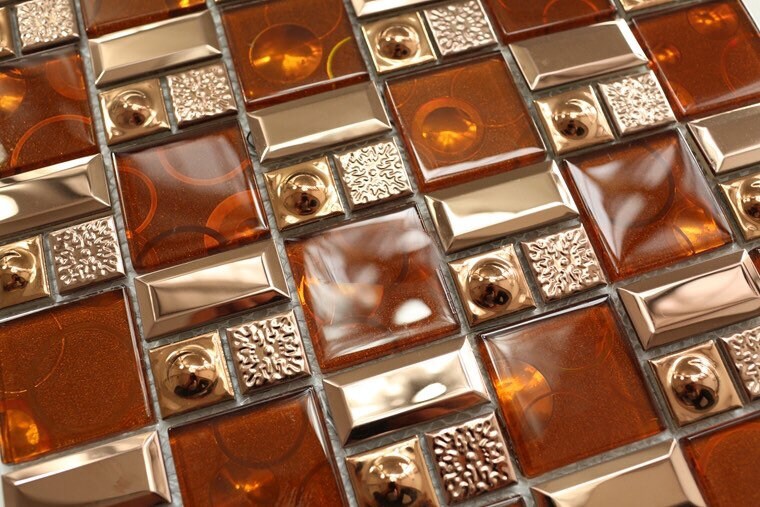 Crystal Glass Mosaic Kitchen Backsplash Tile JMFGT114 Rose - Etsy