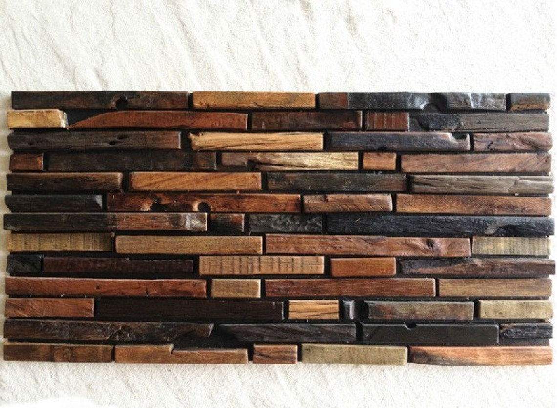Ancient Boat Wood Mosaic Tile Rustic Wood Wall Tiles NWMT009 Kitchen ...