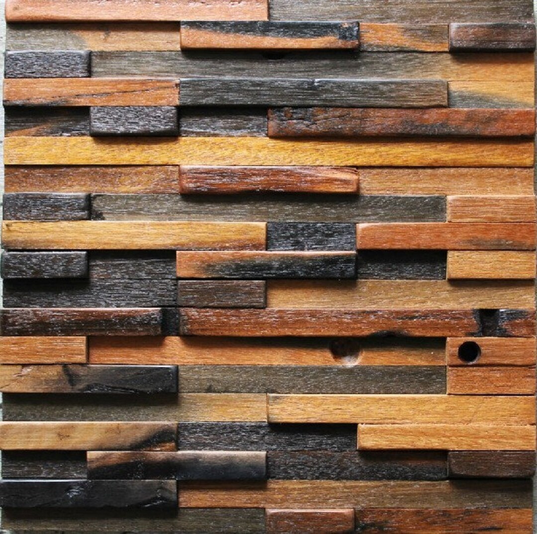 Natural Wood Mosaic Tile 3D Wall Pattern NWMT022 Kitchen Tile - Etsy