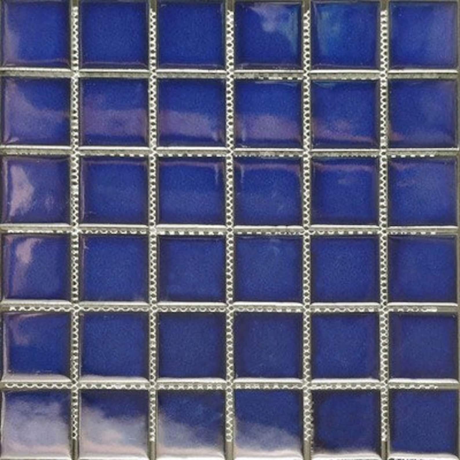 Glossy Dark Navy Blue Porcelain Tile PCMT19016 Kitchen - Etsy