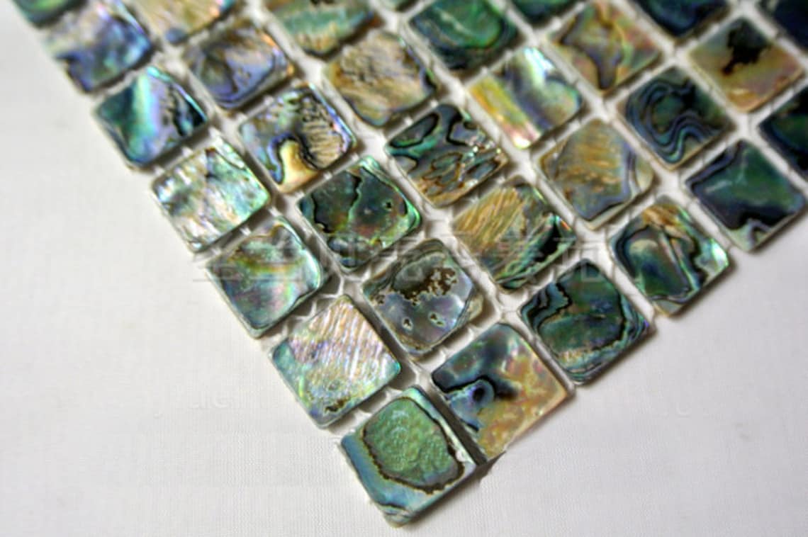 11 PCS 2mm Thickness Natural Abalone Shell Mosaic Bathroom | Etsy