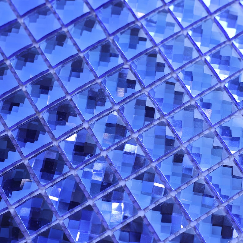 11 PCS Blue Mirror Glass Mosaic Wall Tile JMFGT2017 Bathroom Kitchen ...