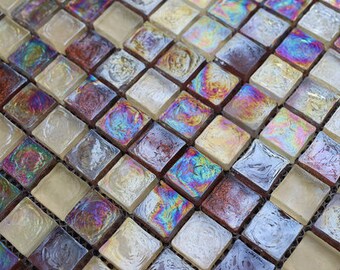 Crystal White Glass Mosaic Backsplash Tile JMFGT002 - Etsy