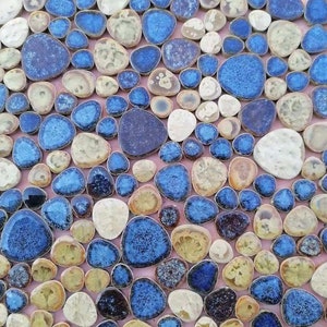 Glazed Beige Brown Navy Blue Pebble Porcelain Ceramic - Etsy