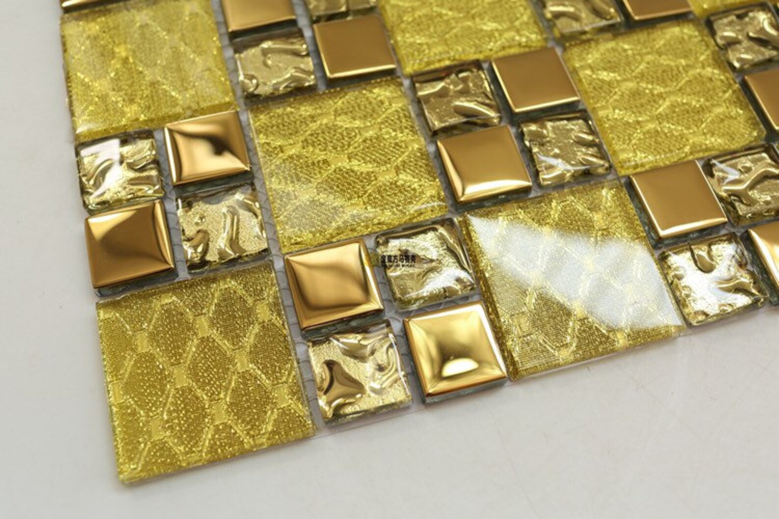 Yellow Gold Glass Mosaic Backsplash Wall Tile Jmfgt012 Etsy