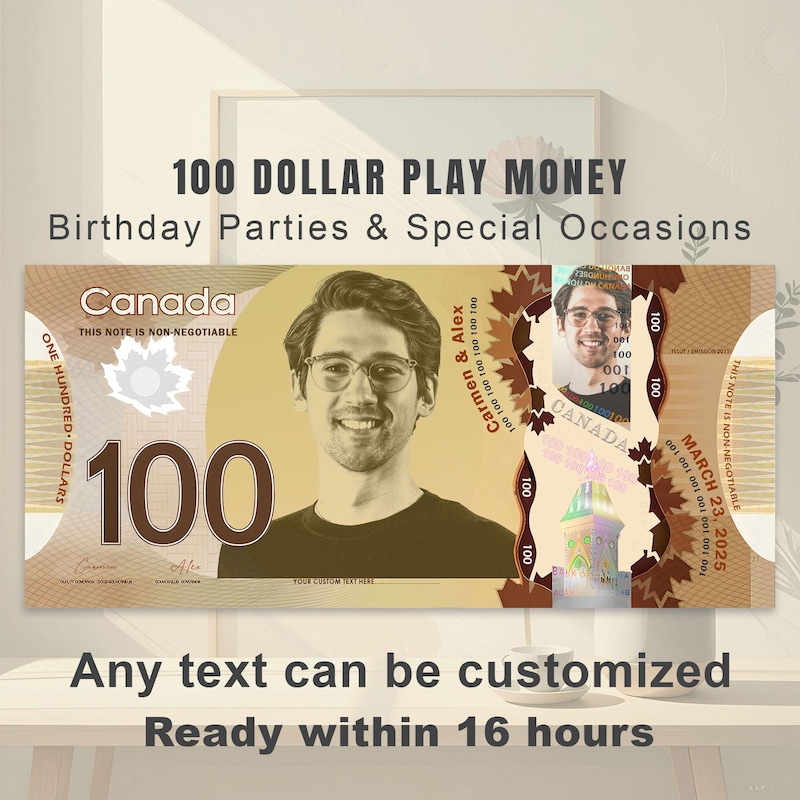 Prop Money Realistic Canadian - Etsy Canada
