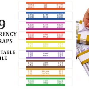 Money Bands for Cash, Currency Straps, Money Straps for Bills, Cash ...