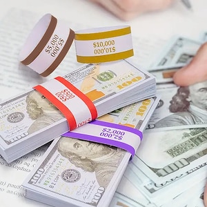 Printable Money Bands: 11 Colorful Currency Straps (digital Download ...