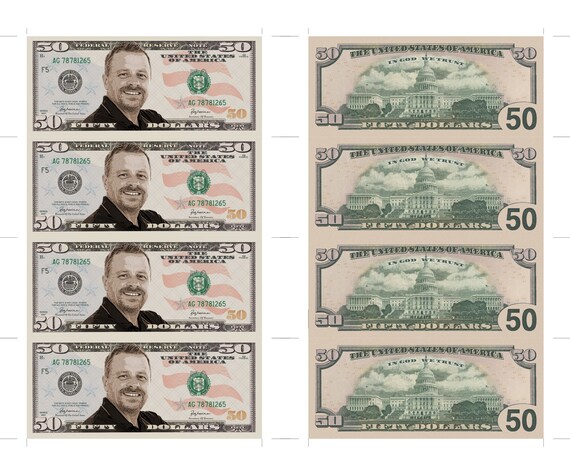 50 Dollar Bill Drawing