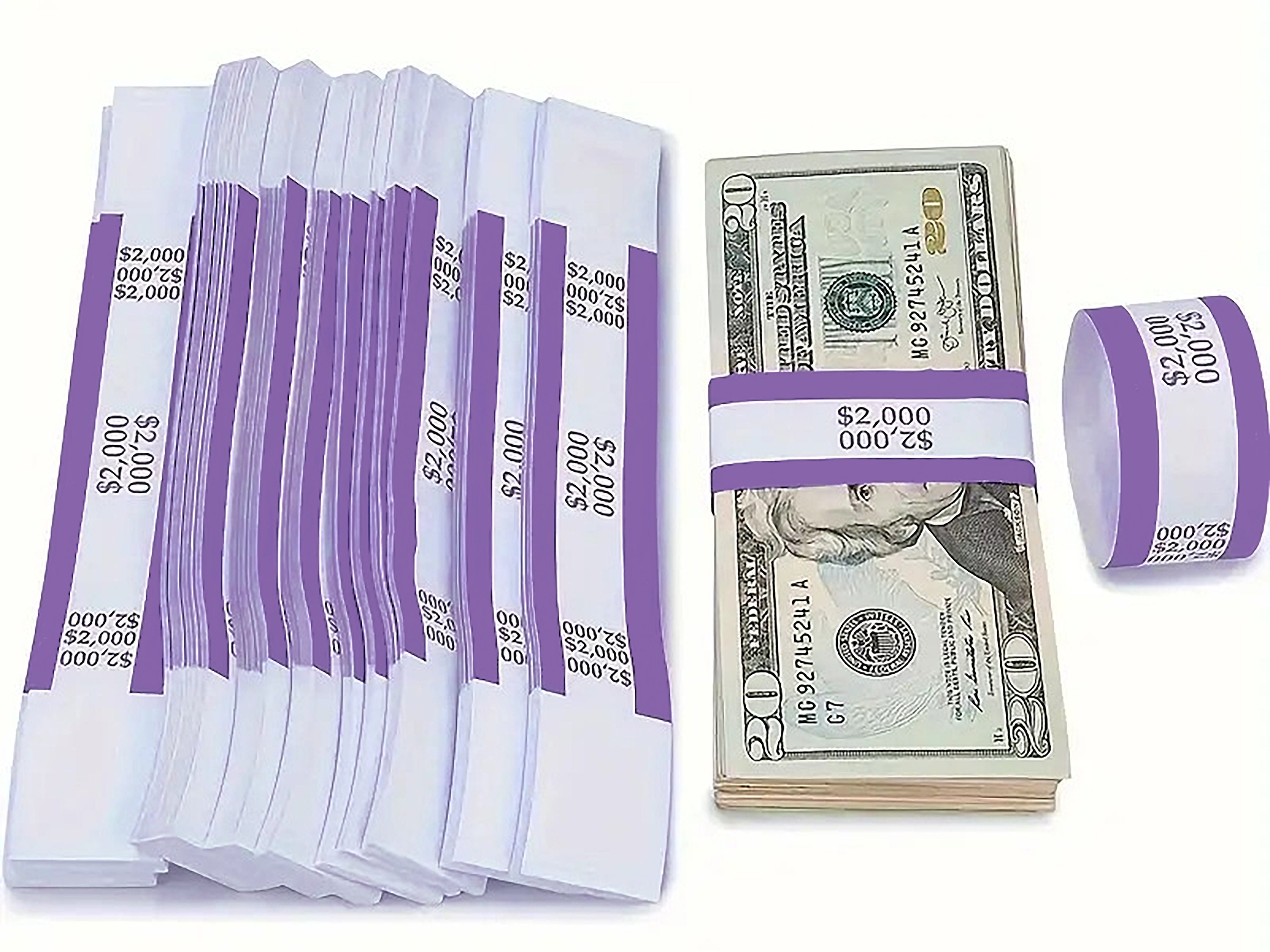 Printable Money Bands: 11 Colorful Currency Straps (digital Download ...