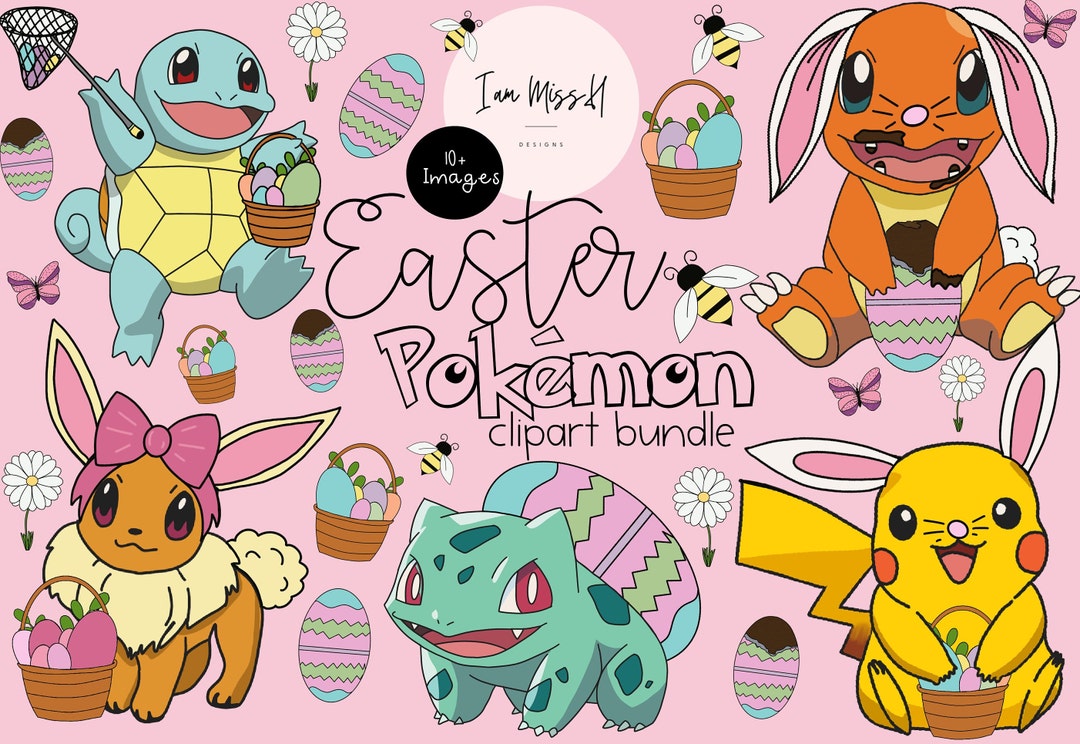 Easter Pokémon Clipart Bundle - Etsy