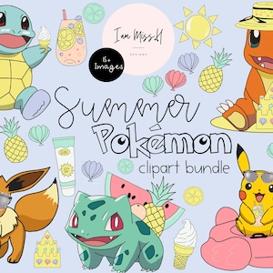 Summer Pokémon Clipart - Etsy