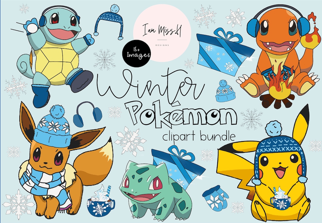 Winter Pokémon Clipart - Etsy