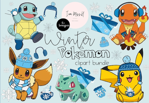 Winter Pokémon Clipart - Etsy