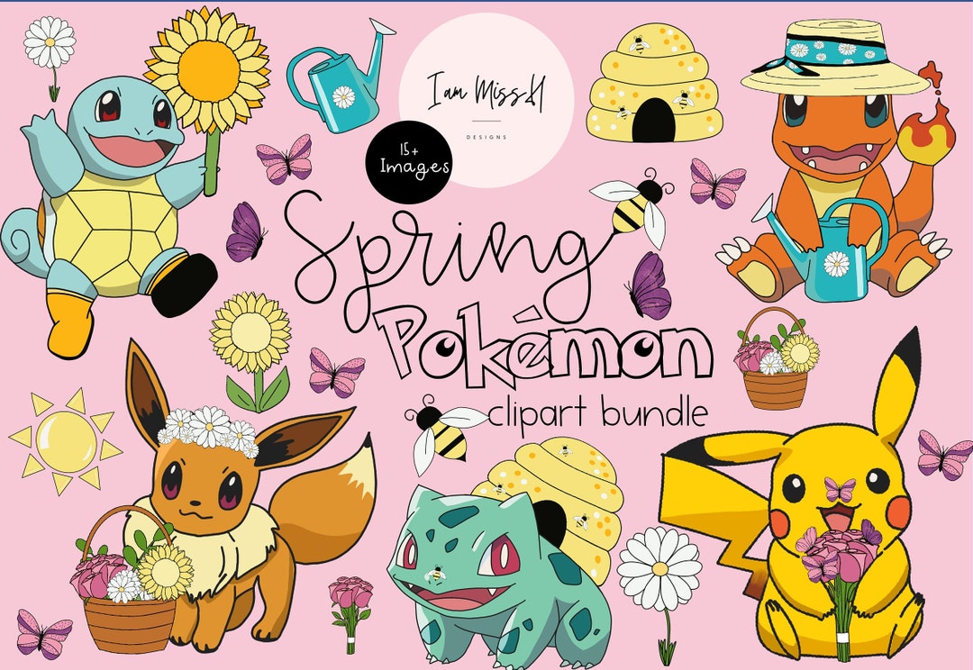 Spring Pokémon Clipart Bundle - Etsy