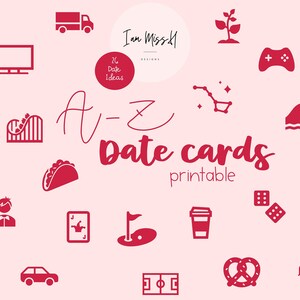 A-Z Date Cards Printable - Etsy