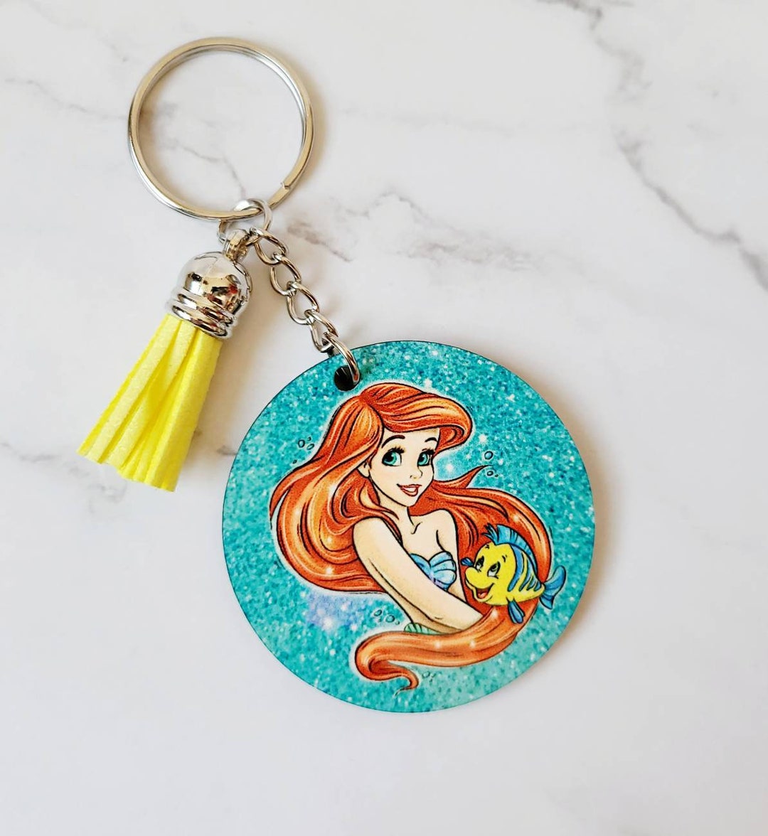 The Little Mermaid Inspired Keychain / Disney Inspired Keychain / Ariel ...